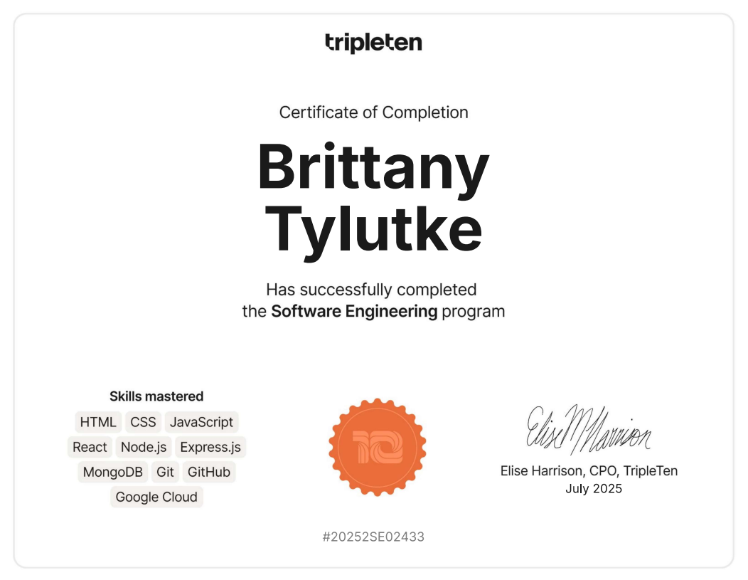 Brittany Tylutke - Portfolio